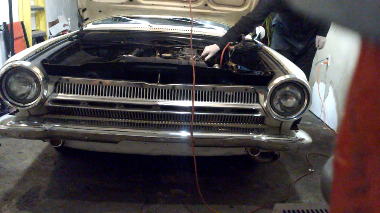 1964 Dodge Dart 225 slant 6 Turbo first start - YouTube