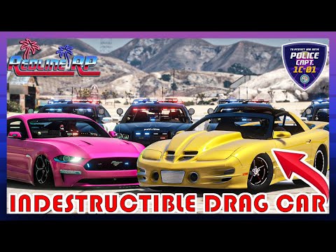 GTA 5 Roleplay - RedlineRP - INDESTRUCTIBLE DRAG CAR HUNTS COPS  # 319