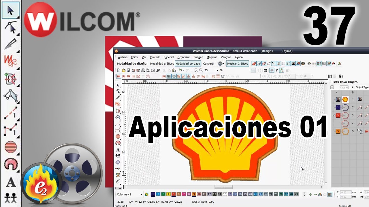 37 Curso Wilcom Completo Trabajando con Aplicaciones 01 - YouTube