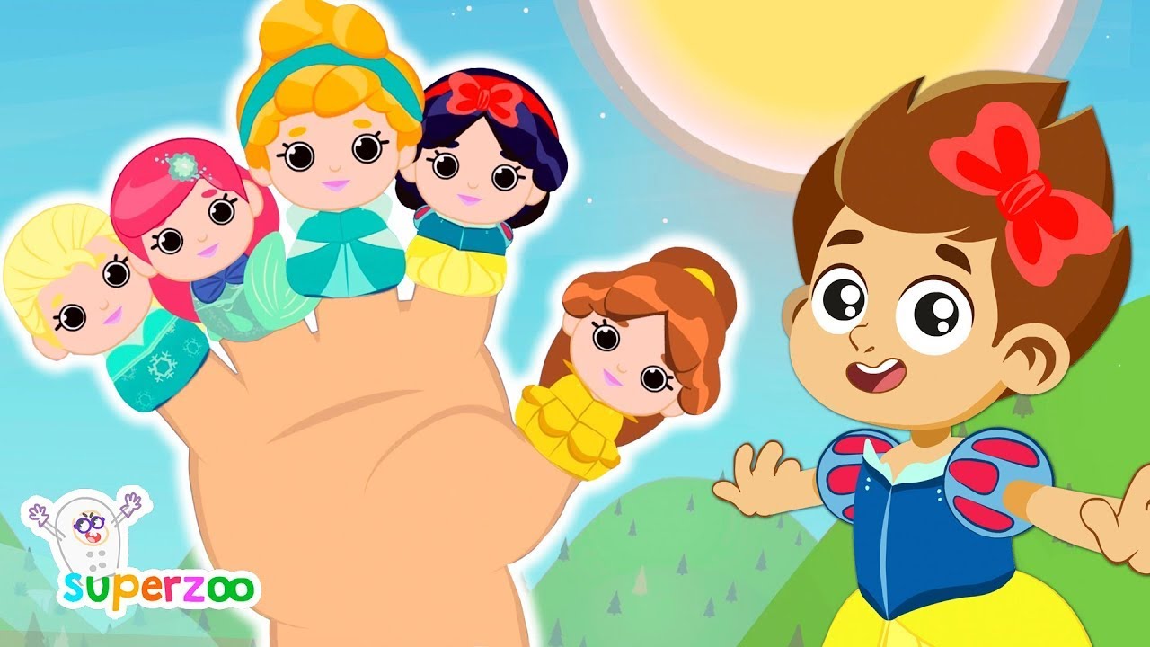 Princess Finger Family Song with Elsa Mermaid and More Kids Cartoon ...