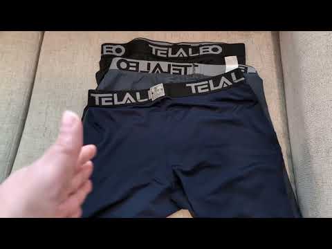 TELALEO Compression Shorts Men Spandex Sport Shorts Athletic Workout Running Performance Baselayer U