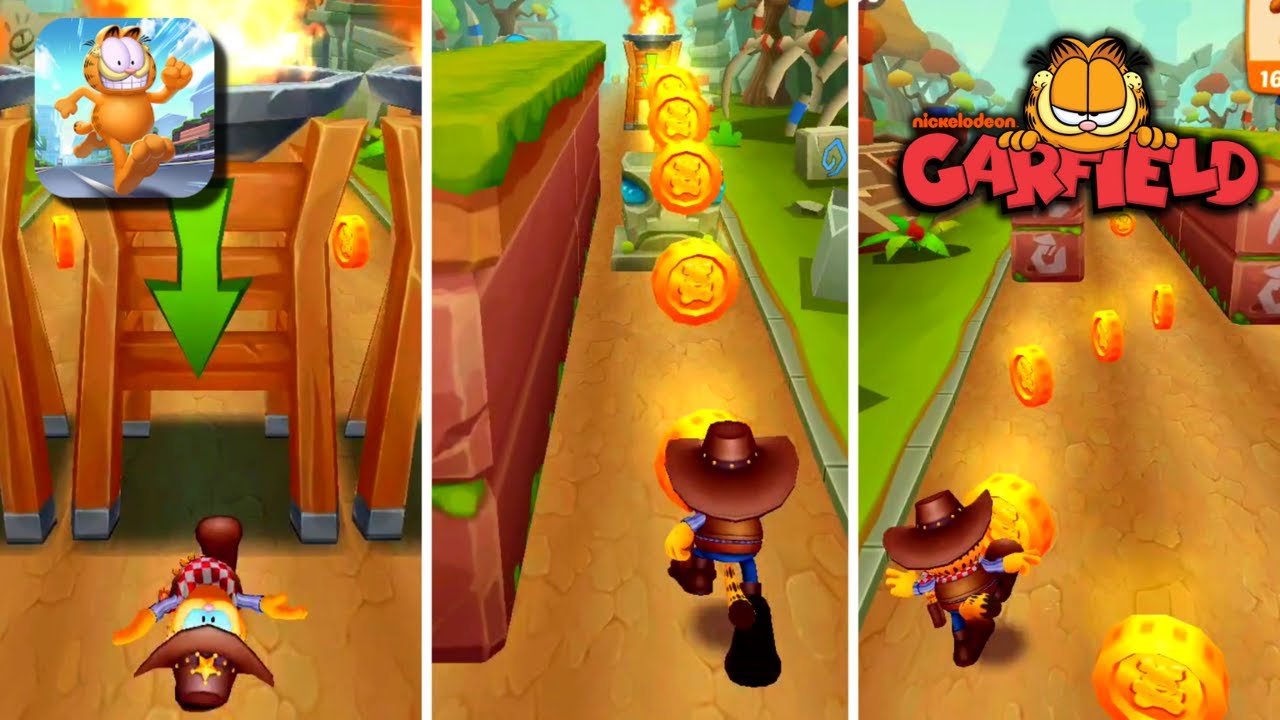 Garfield Rush 🐈 Play w/ Garfield, Odie or Nermal! Endless running Game ...