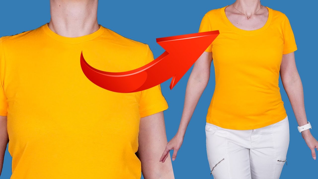 A sewing trick how to upsize a tight neckline easily and simply! - YouTube