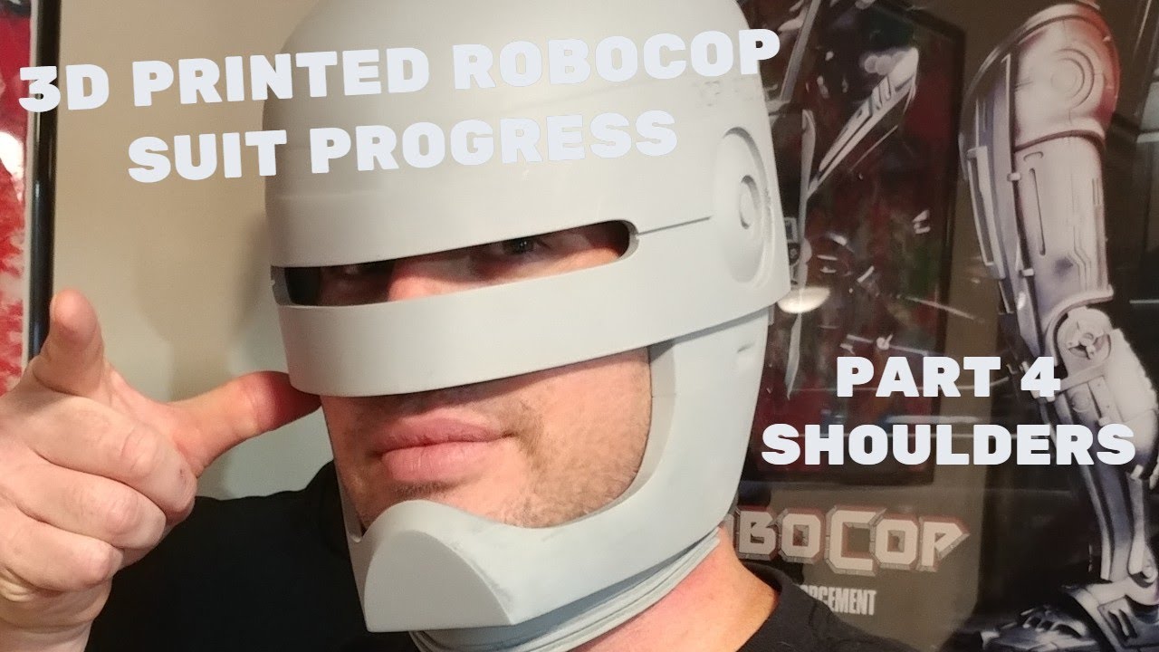 3D Printed Robocop Suit Shoulder Progress - YouTube