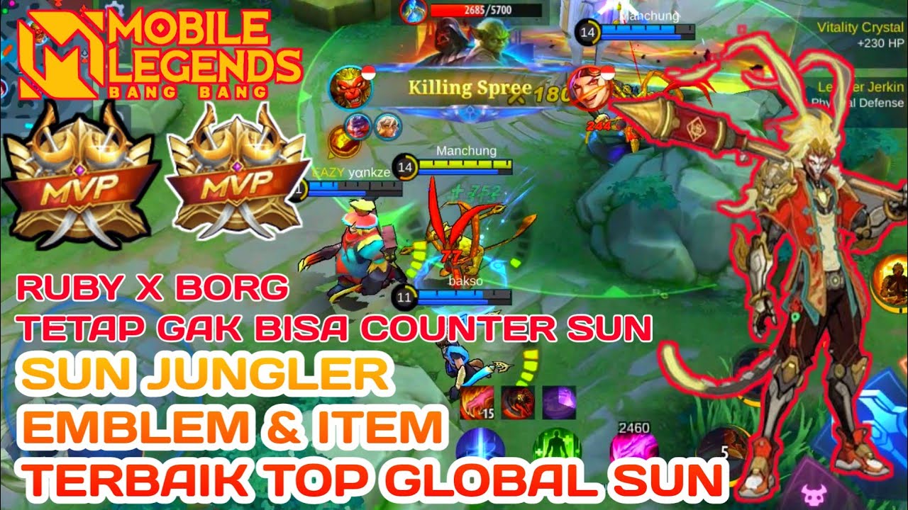 ITEM TERBAIK SUN JUNGLER, RUBY X BORG GAK BISA COUNTER SUN | GAMEPLAY ...