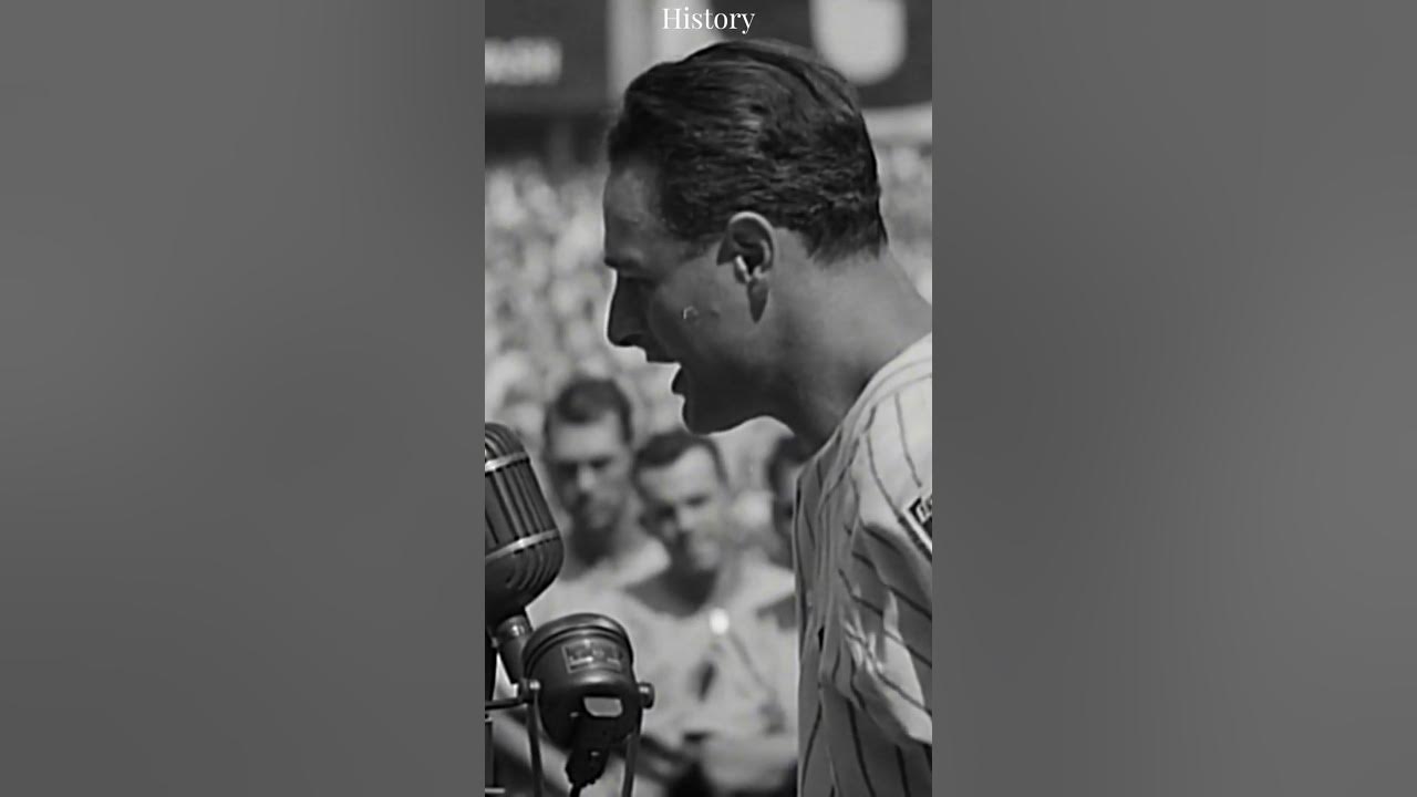 Lou Gehrig's Farewell Speech #shorts - YouTube
