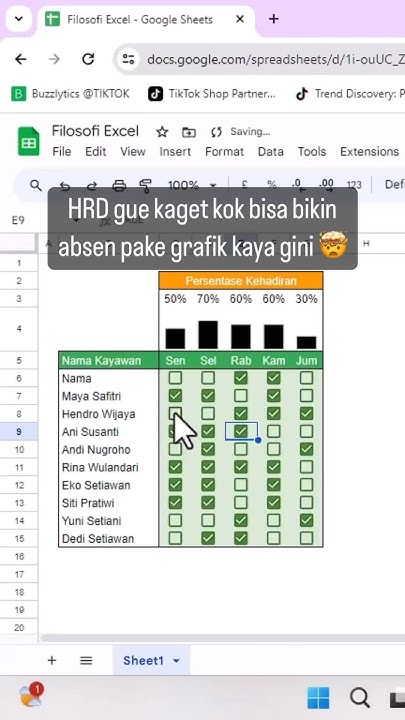 Bikin absen pake grafik di EXCEL #excel #exceltips #tutorexcel #belajarexcel #excelpemula - YouTube