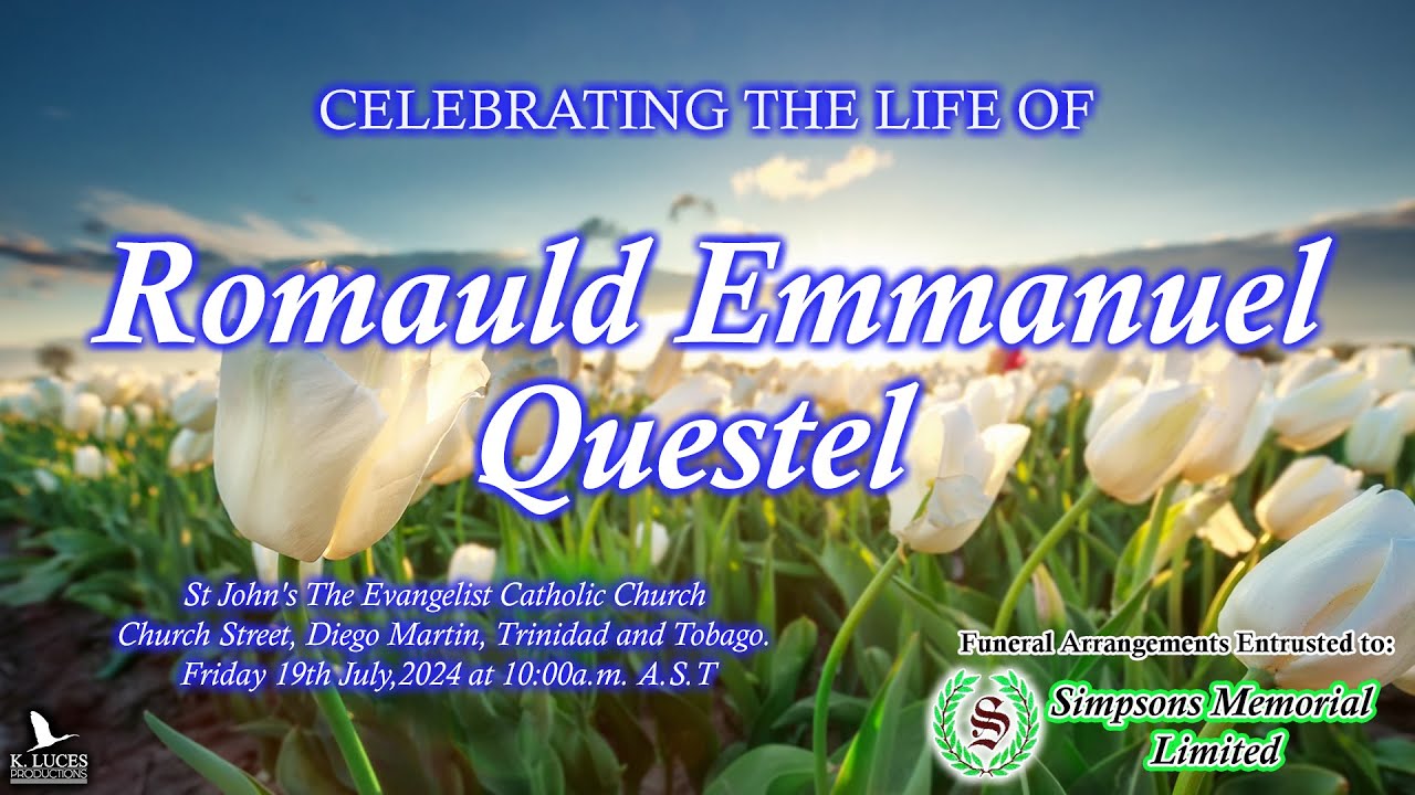 Funeral Service of Romauld Emmanuel Questel - YouTube