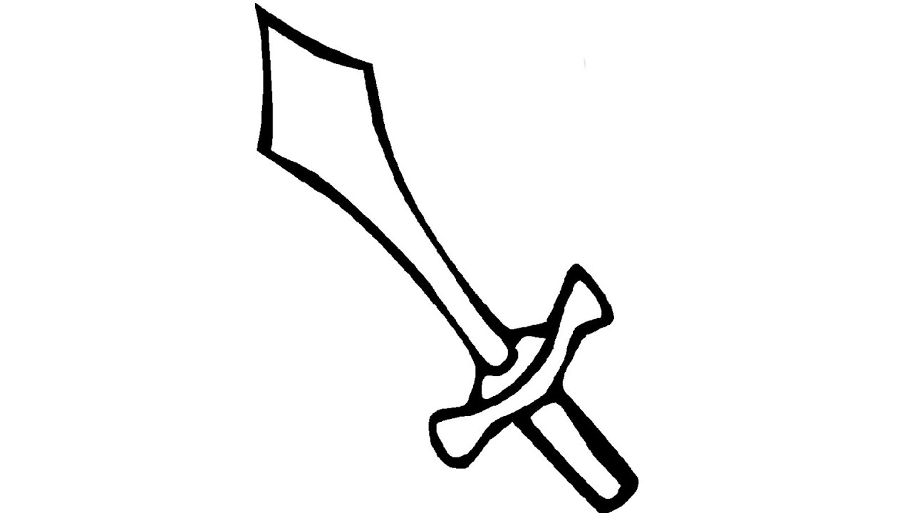 HOW TO DRAW A SWORD / EASY AND SIMPLE / LEARNING TO DRAW - YouTube