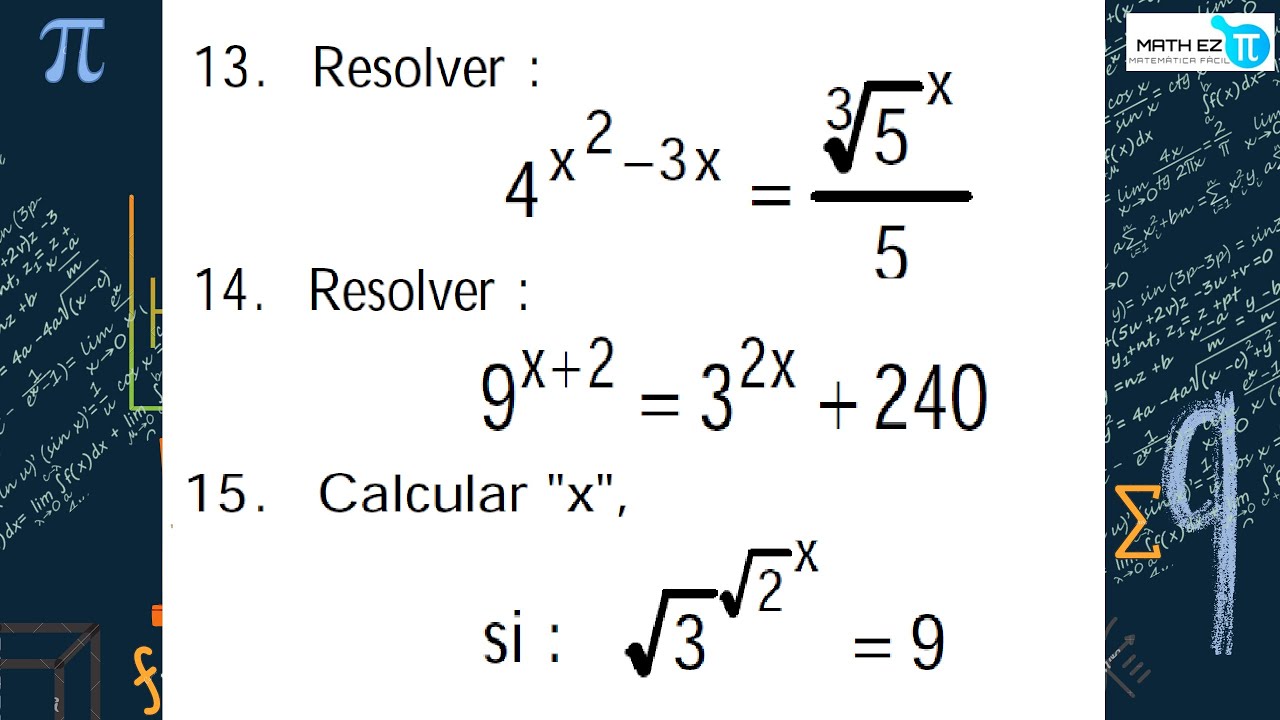 Ecuaciones Exponenciales II | Problemas Resueltos - Álgebra ...
