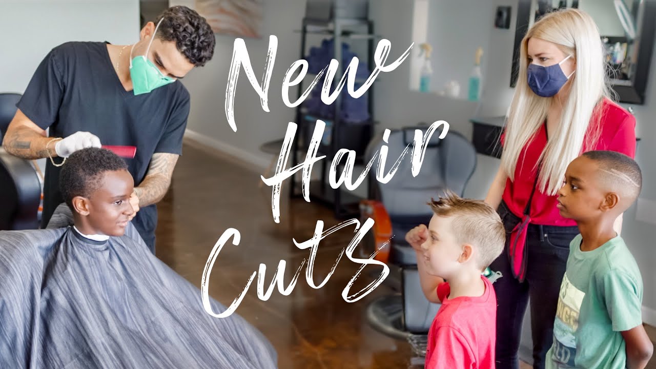 OUR SONS' FIRST TIME AT THE BARBER SHOP!! ️ - YouTube