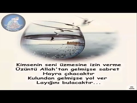 Kimsenin seni üzmesine üzün verme, Üzüntü Allah'tan gelmişse sabret, Hayra çıkacaktır...