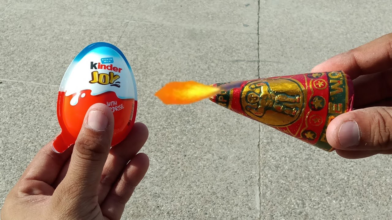 Kinder joy Vs Annar Experiment | Crackers Experiment in Hindi - YouTube