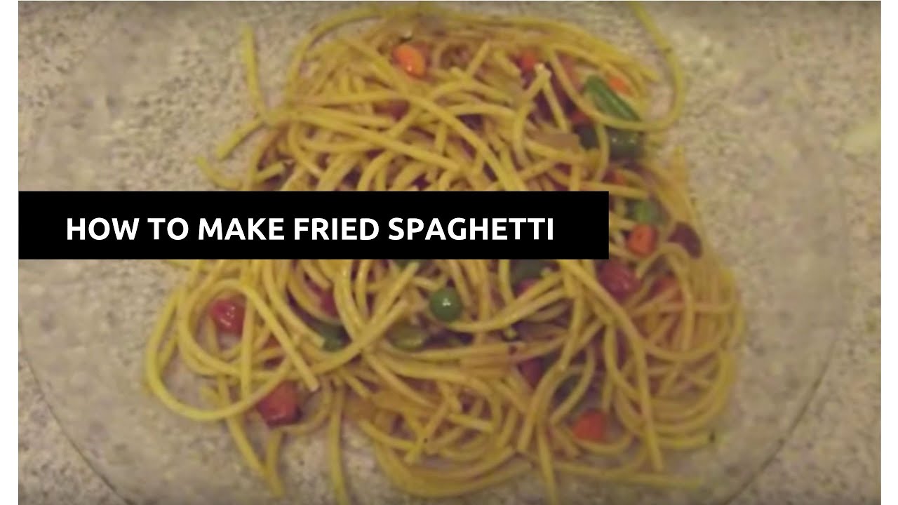 How To Cook Nigerian Fried Spaghetti - YouTube
