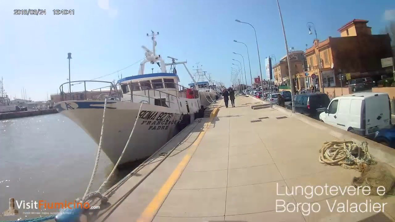 Fiumicino in bici - Lungotevere e Borgo Valadier - YouTube