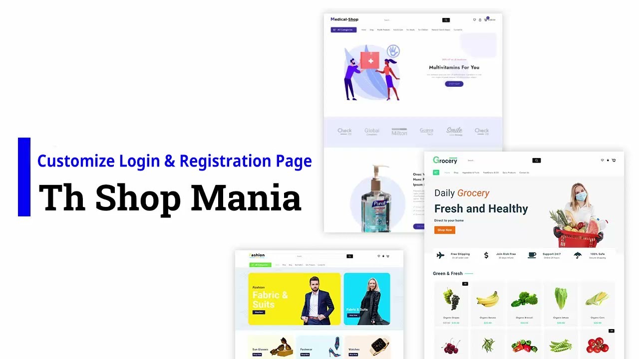 How to Customize TH Shop Mania Login & Registration Page - YouTube