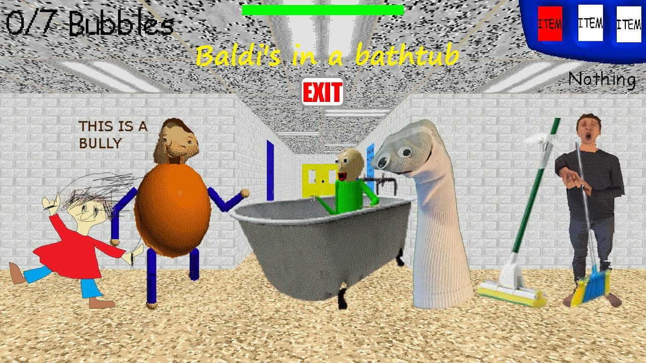 Baldi's in a bathtub (Мод) - YouTube