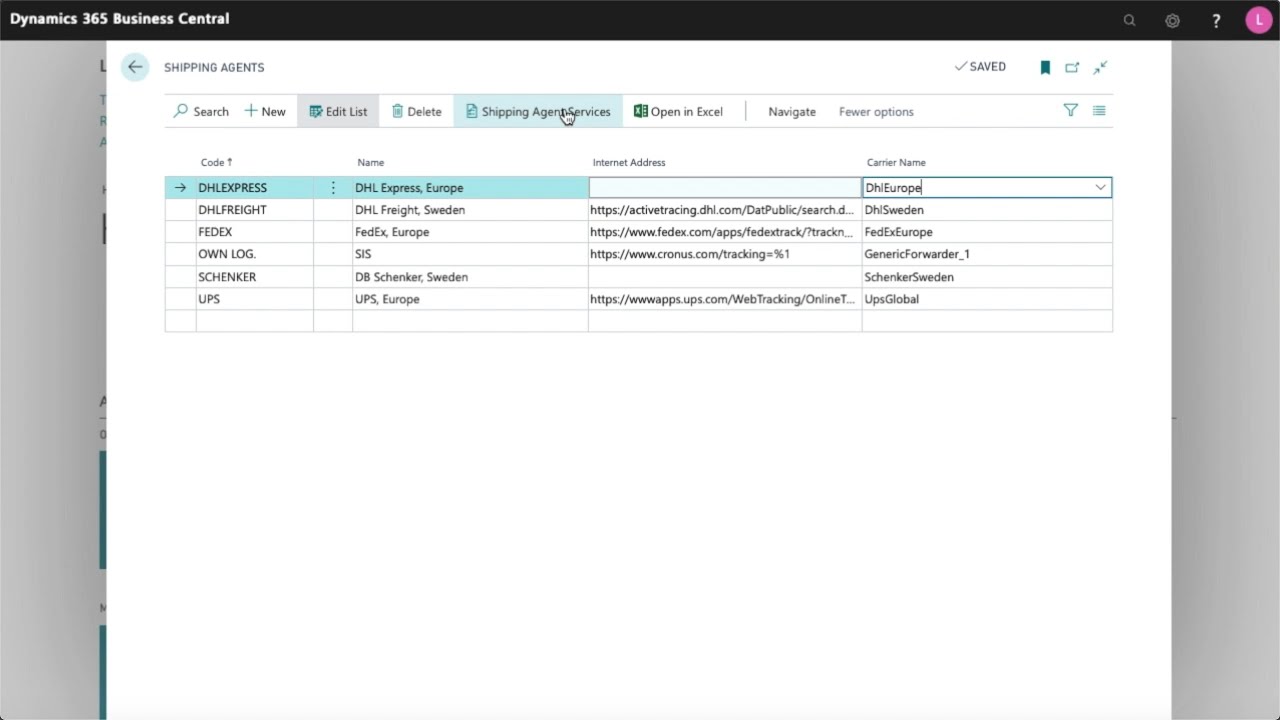 Shipping Agents - LogTrade Connect for Dynamics 365 Business Central - YouTube