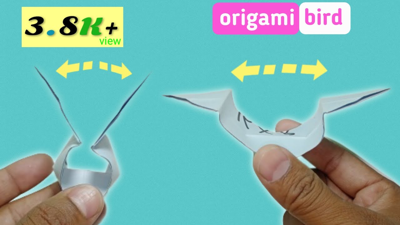 easy origami moving paper toys in 2 mint very easy paper flying hello ...