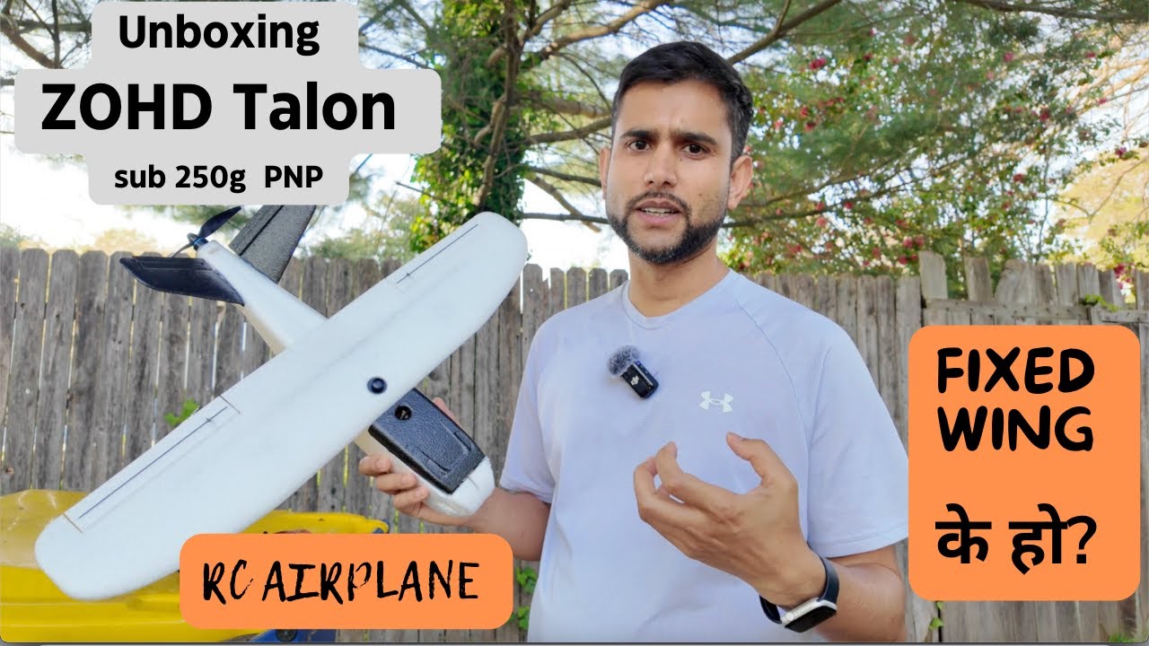 Fixed Wing RC Plane- Unboxing of ZOHD Talon sub 250g 650mm wingspan ...