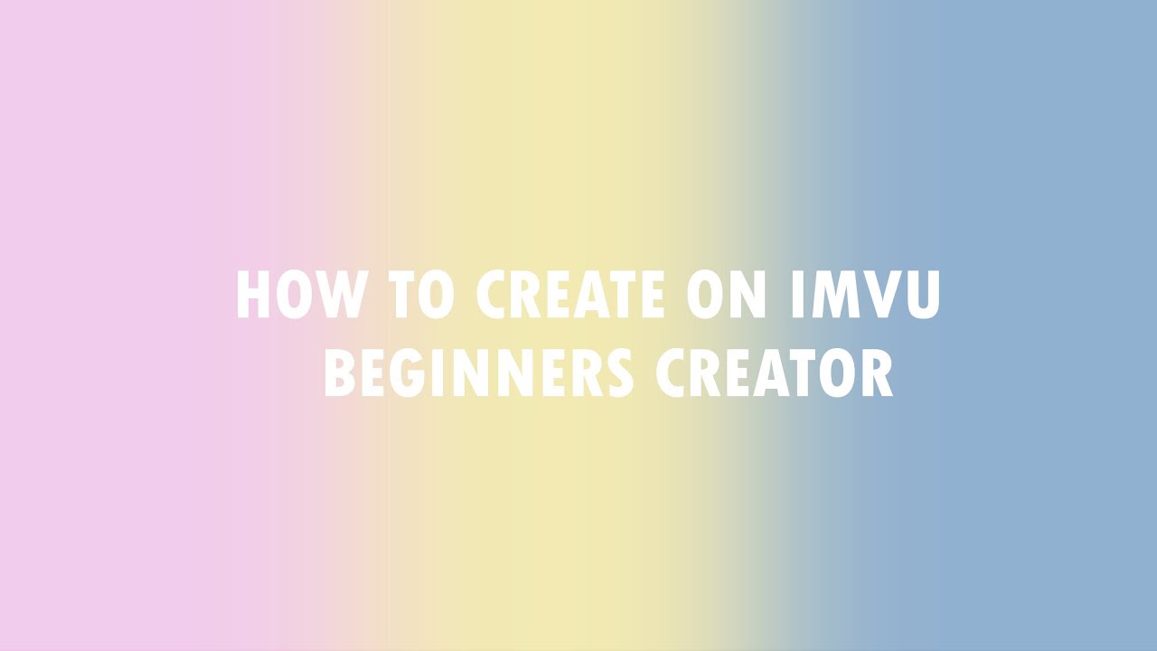 How to Create on imvu . Beginners Creator (GIMP) - YouTube