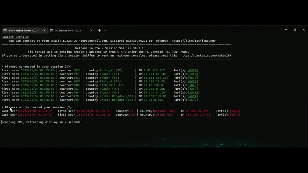 [SHOWCASE] - GTA V Session Sniffer and PC Blacklist Sniffer by IB_U_Z_Z ...