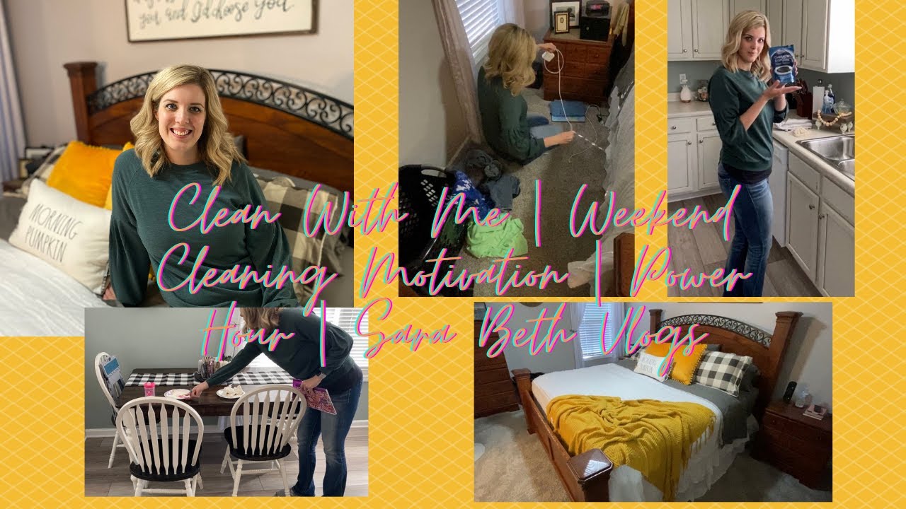 Clean With Me | Weekend Cleaning Motivation | Power Hour | Sara Beth ...