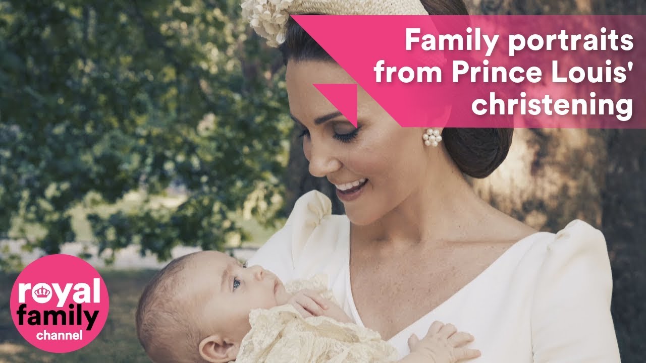 Royals release family portraits from Prince Louis' christening - YouTube