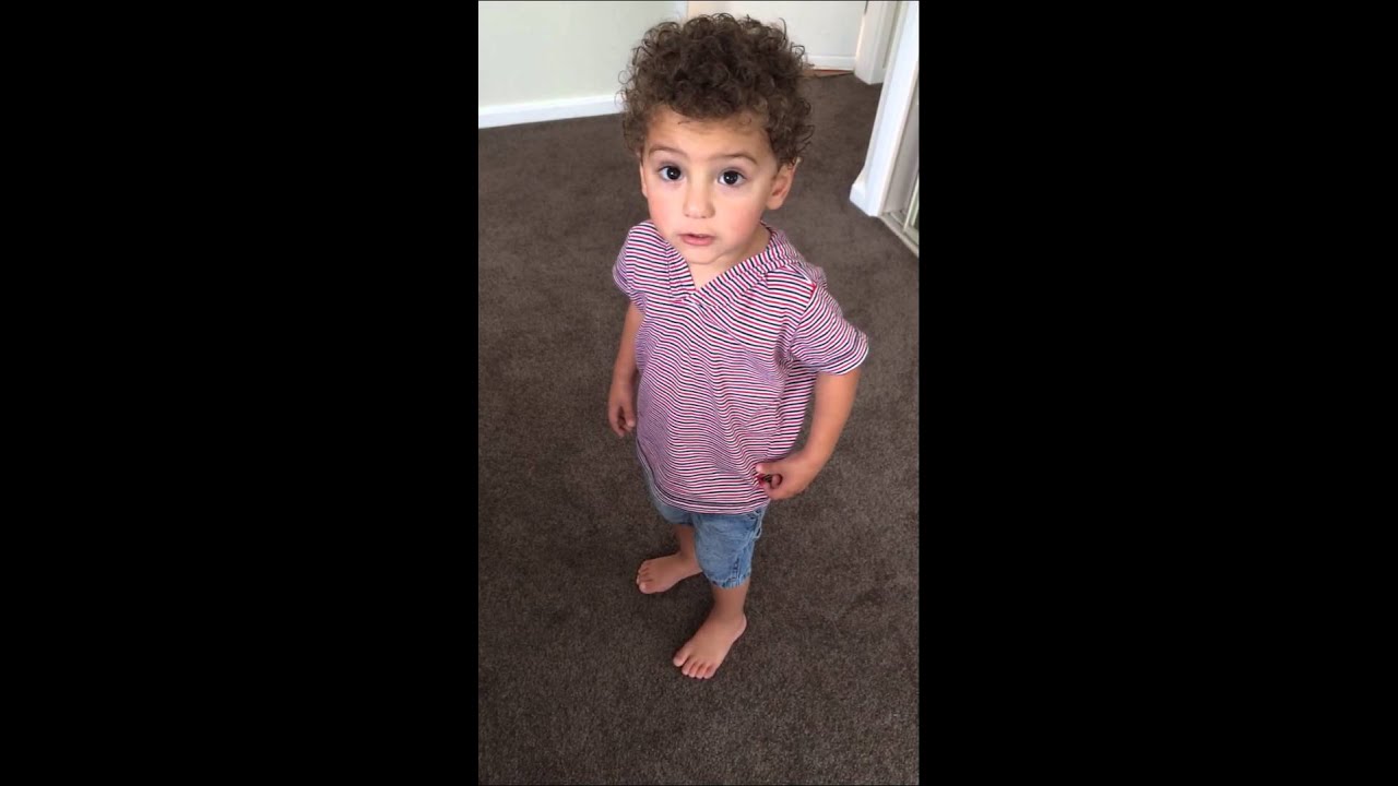 Cute baby saying I'm sorry - YouTube