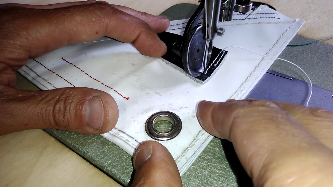 Pfaff 141 MSCR Test 4/5 - Leather on PVC - Cuir sur bâche PVC (Max ...