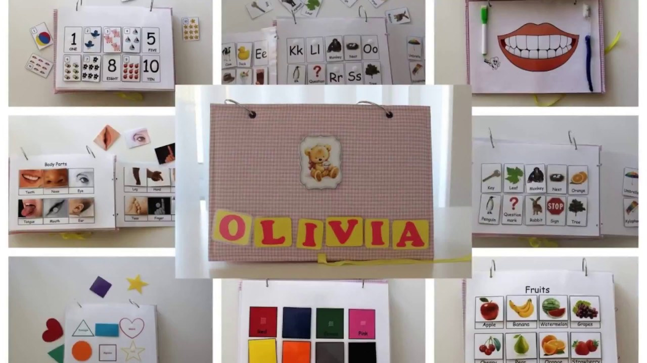 Toddler learning book Busy book Learning folder Handmade learning ...