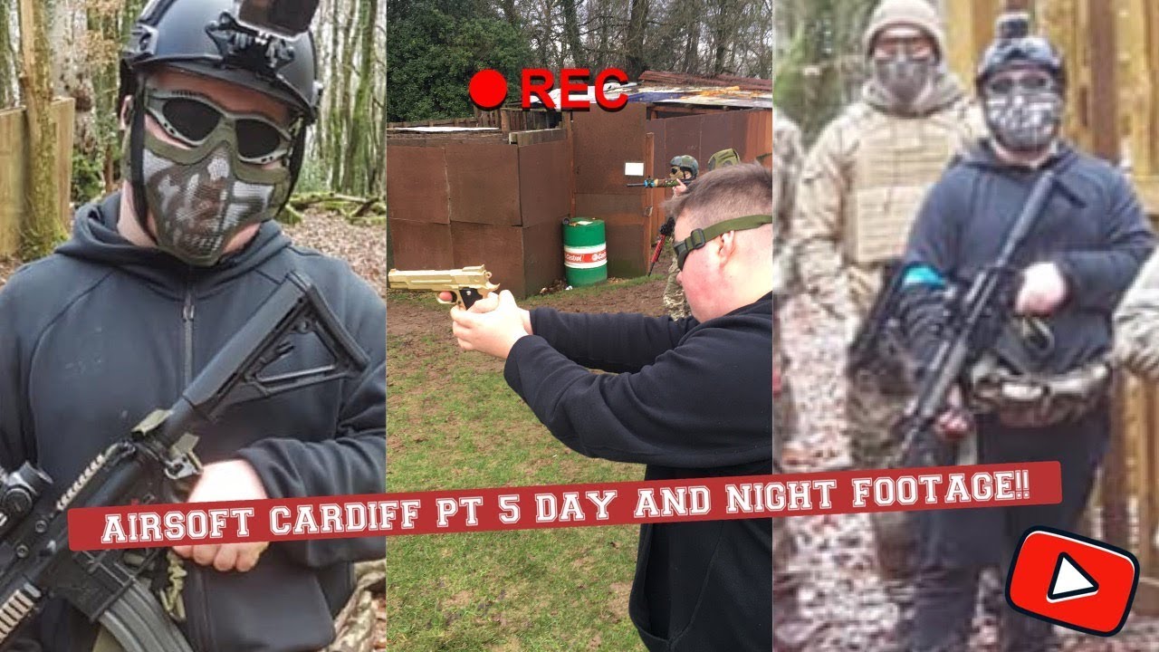 AIRSOFT CARDIFF PT 5 DAY AND NIGHT FOOTAGE (Night game Juggernaut ...