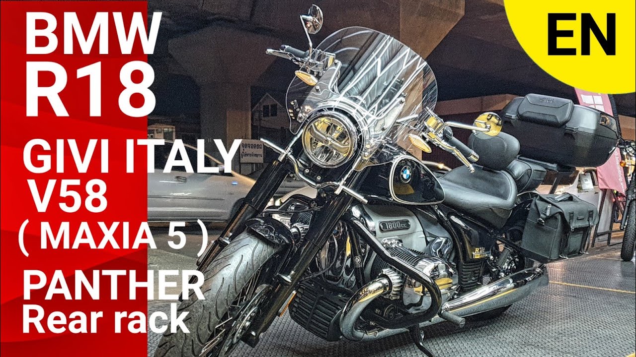 EN | Review BMW R18 with the best ever top box GIVI ITALY V58 ( MAXIA 5 ...