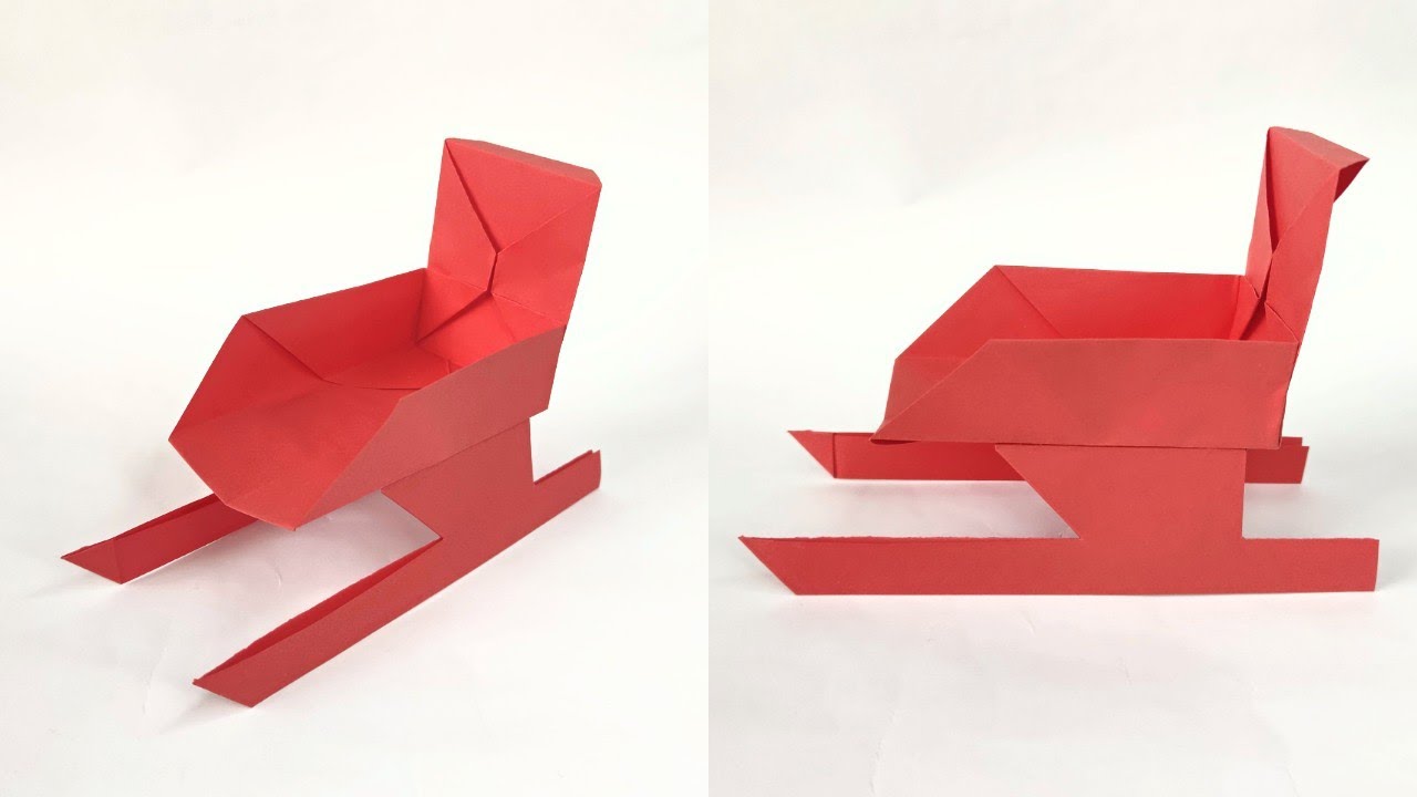 Origami SANTA'S SLEIGH | How to make a paper sleigh - YouTube
