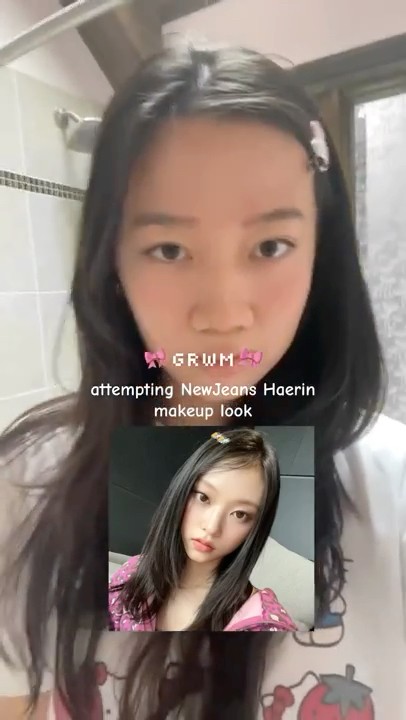 Newjeans haerin makeup tutorial #makeup #newjeans #haerin #kbeauty #kpop - YouTube