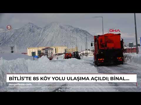 Bitlis’te 85 köy yolu ulaşıma açıldı; binalarda 3 metrelik buz sarkıtları oluştu
