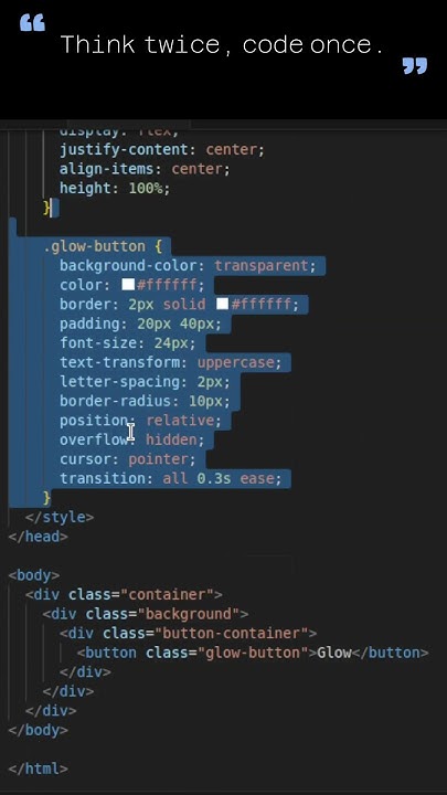 Glowy Button Coding Design Webdevelopment Html Css Darktheme Glass Youtube
