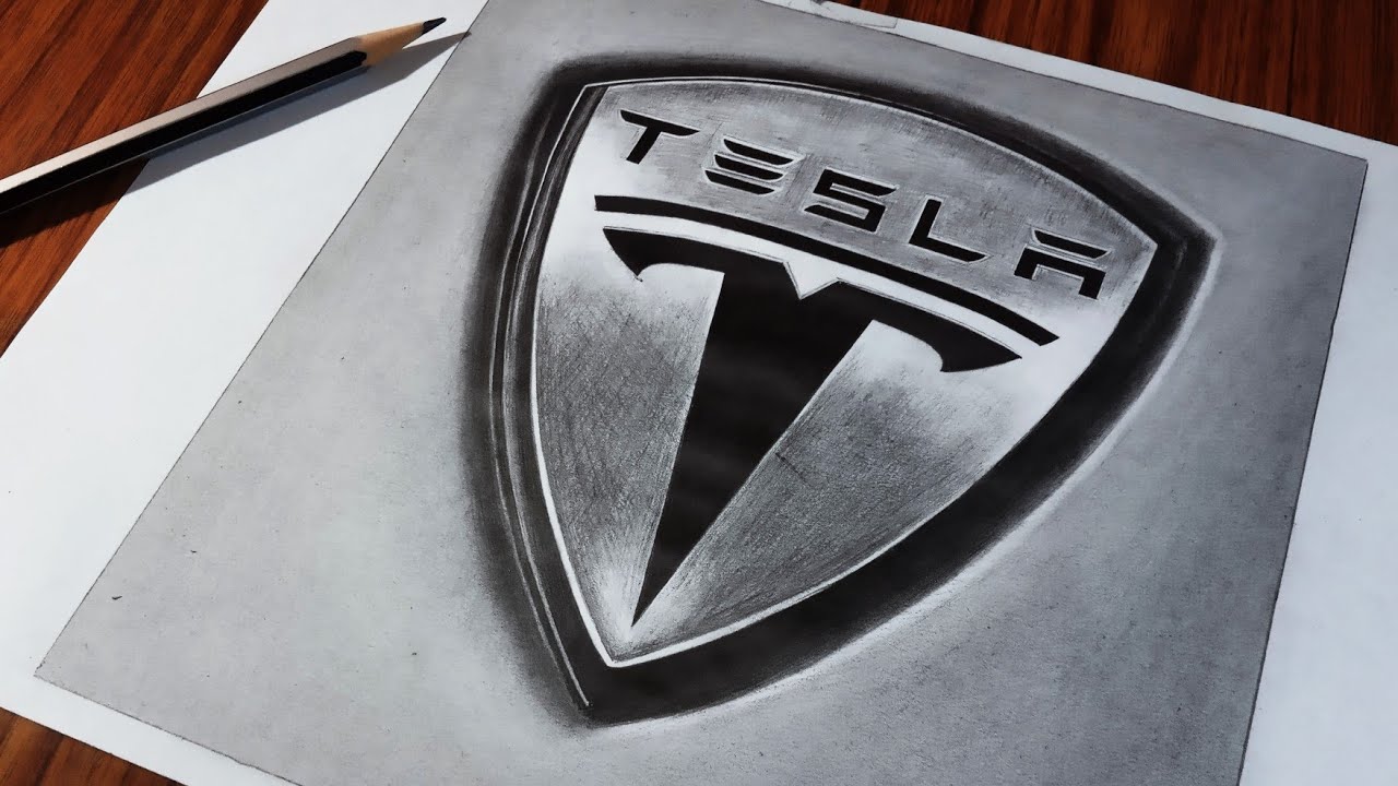 Tesla symbol drawing - YouTube