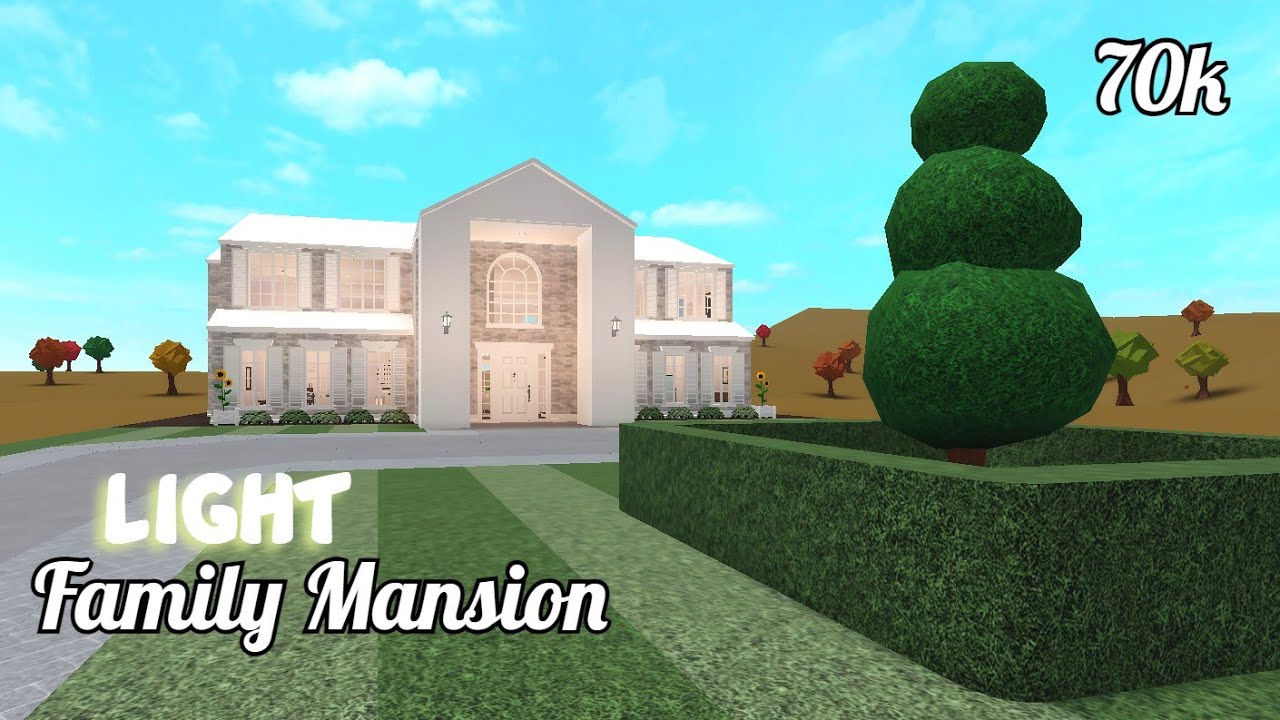 BLOXBURG: 70k Light Family Mansion (NO ADVANCED PLACING) | House Build ...