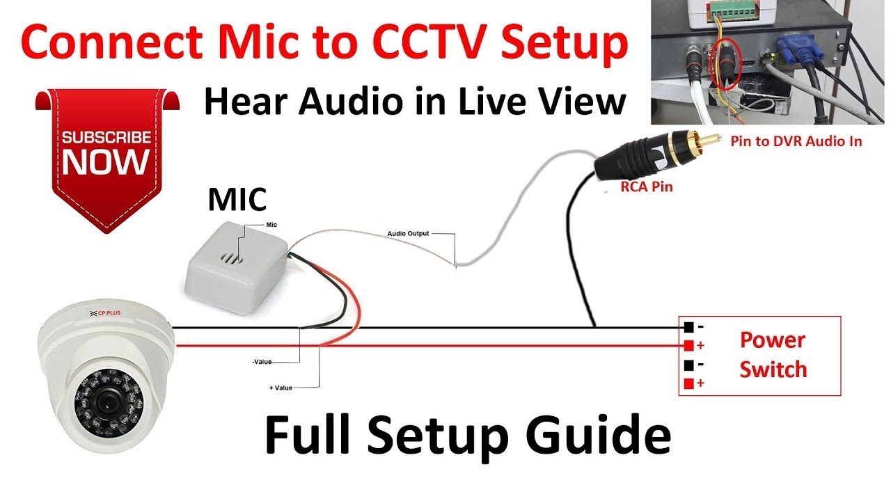 CCTV CAMERA ல் MIC எப்படி CONNECT செய்வது? CCTV CAMERA HOW TO CONNECT ...