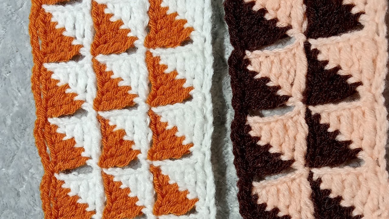 Amazing 💯👌👌👌 Crochet Triangle Block Stitches ll Easy Crochet for ...