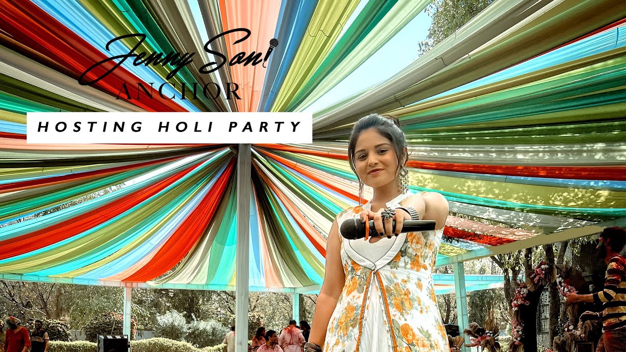Hosting holi party for agrawal family || Anchor Jenny soni || Ahmedabad ...