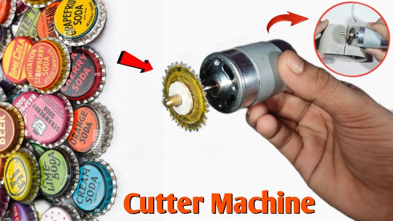 How to make 555 dc motor high speed cutter machine || 555 dc motor se ...