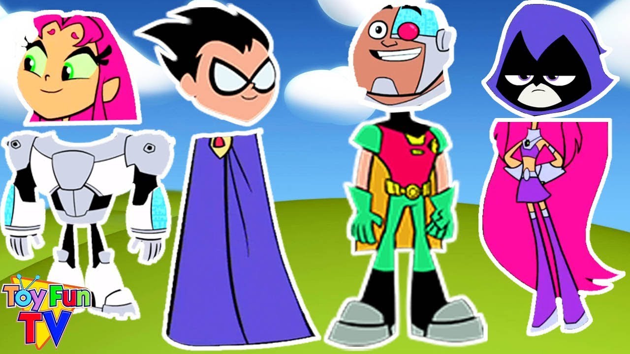Wrong Heads Teen Titans Go! Color Swap Starfire ToyfunTV - YouTube