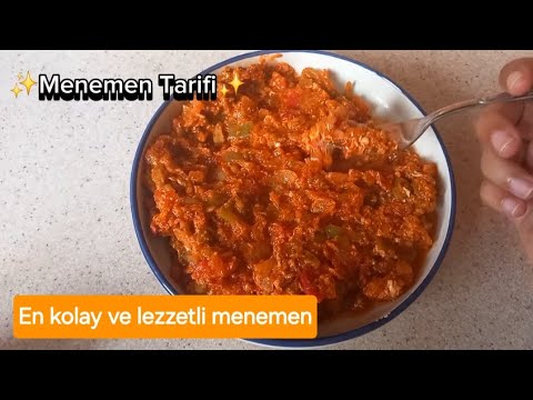 ✨️Menemen Tarifi✨️ En kolay ve lezzetli menemen burada🎉 Kahvaltıya mutlaka denemelisiniz🫶