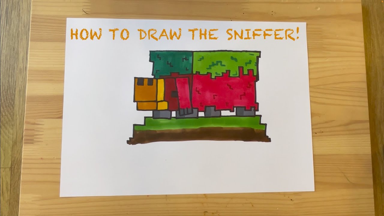 Drawing with Juni #164: How to draw the Sniffer | Minecraft - YouTube