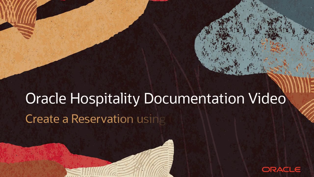 Hospitality Documentation–OPERA Cloud: Create Reservation Room Diary ...