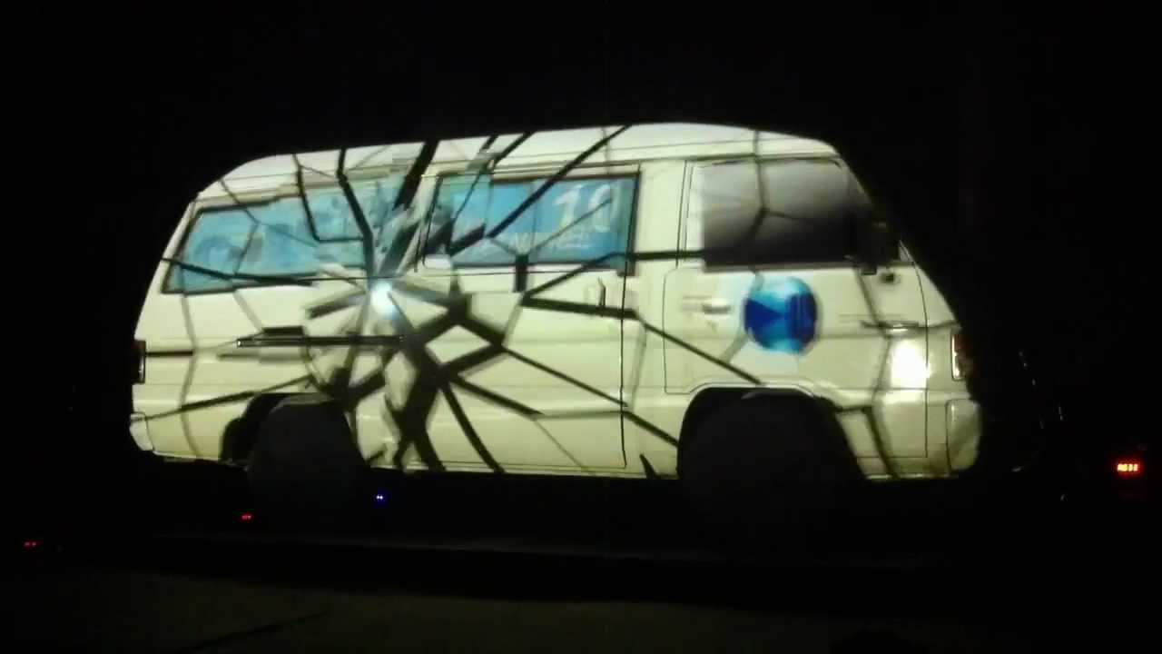 Crappy Van Projection Mapping (First ever projection mapping made by ...