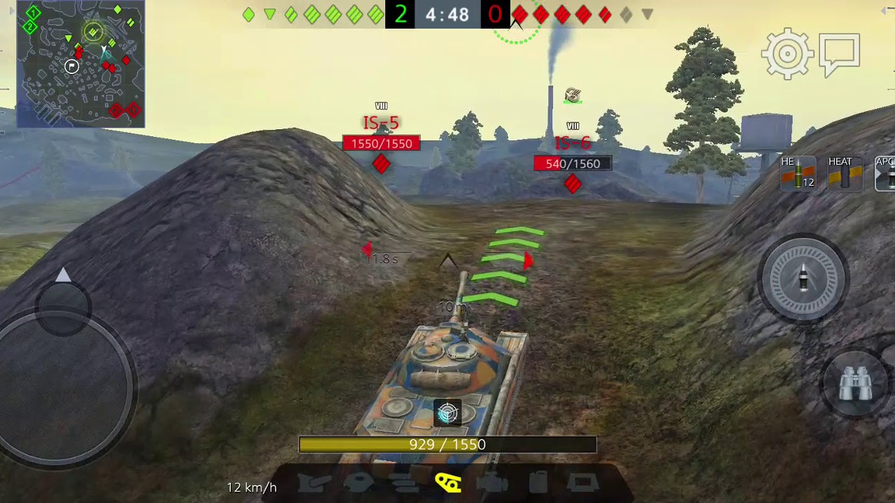 World of Tanks Blitz 블리츠 8티 골탱 소련 IS-5 (Object 730) 중전차 - YouTube