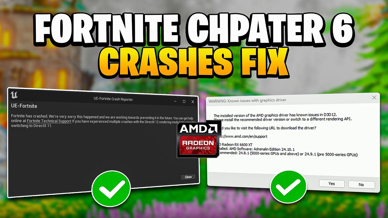 Fortnite Crash on AMD GPU's Fix - Fortnite Chapter 6 Crash & Not ...